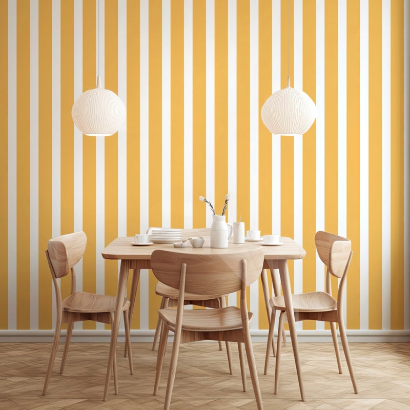 Yellow Peel and Stick Wallpaper - Etsy