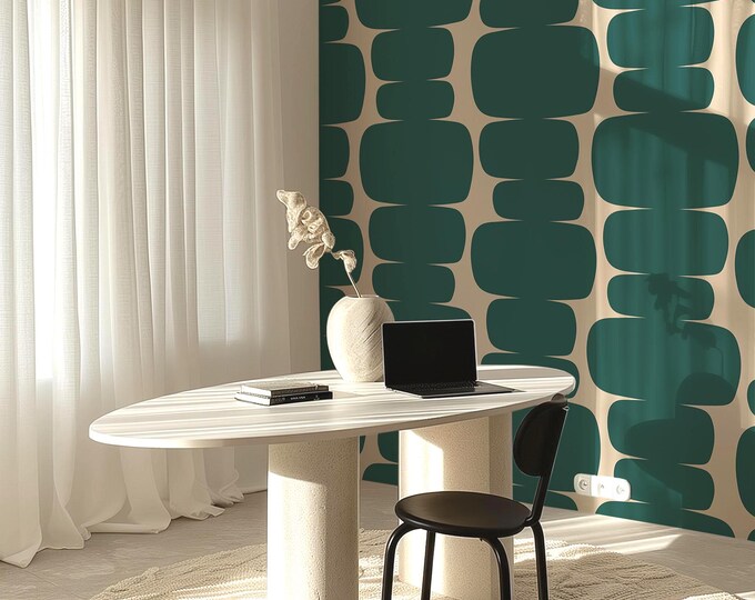 Abstract Line Peel and Stick Removable Wallpaper, Black and White ...