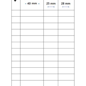 Printable Blank Table Fill In, With Date, Title and Page, Horizontal ...