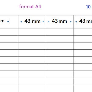 Printable Blank Table Fill In, With Date, Title and Page, Horizontal ...