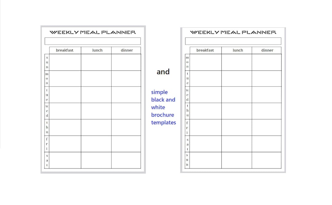 Printable Weekly Meal Planner Template, Digital Meal Planner, 7 Day ...