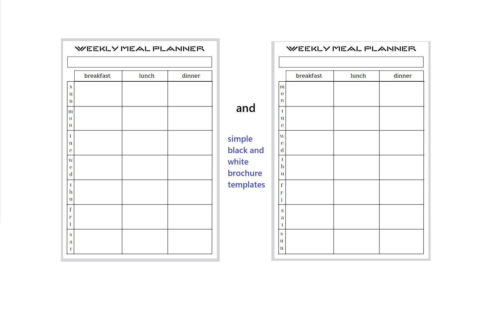 Printable Weekly Meal Planner Template, Digital Meal Planner, 7 Day ...