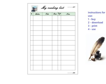 Books I've Read Printable PDF Digital Download - Etsy