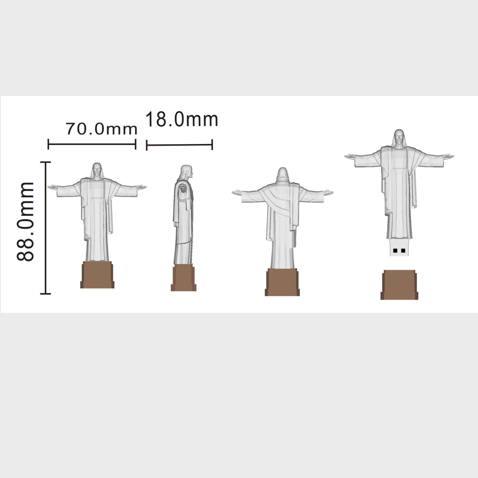 Jesus Christ the Redeemer USB Flash Drive: Artful Storage With a Divine ...