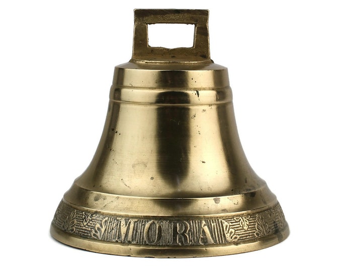 Antique Bronze Bell, Cast Bronze Bell, FMM Mora Hanging Bell, Vintage ...