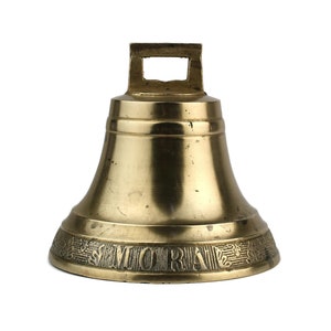Antique Bronze Bell, Cast Bronze Bell, FMM Mora Hanging Bell, Vintage ...