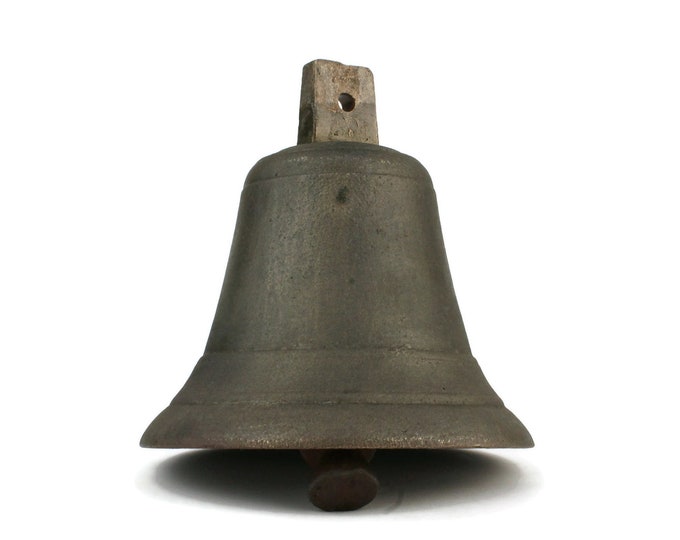 Antique Large Bronze Bell, Cast Bronze Bell, Vintage Hanging Bell ...