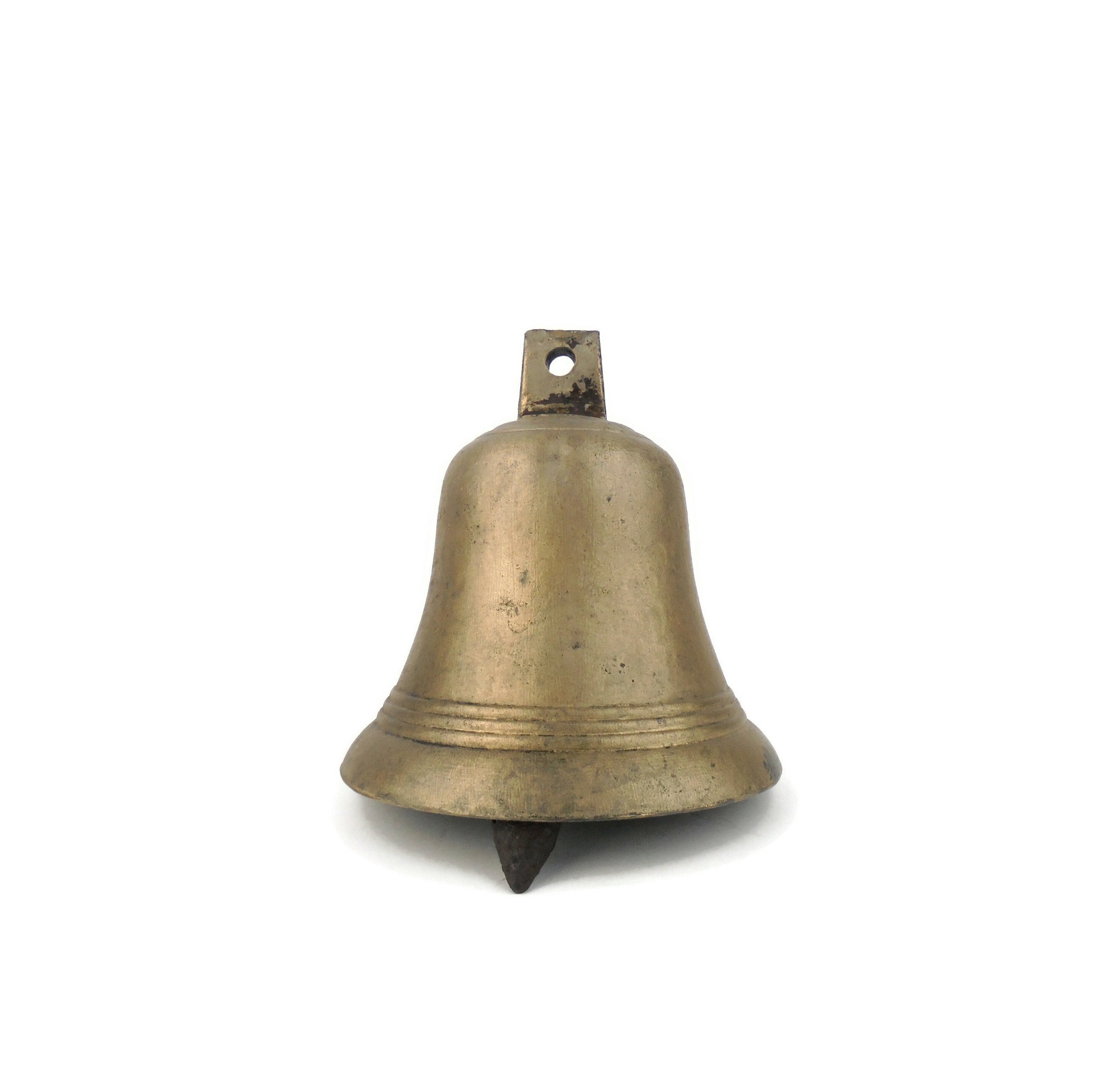 Antique Large Bronze Bell, Cast Bronze Bell, Vintage Hanging Bell ...