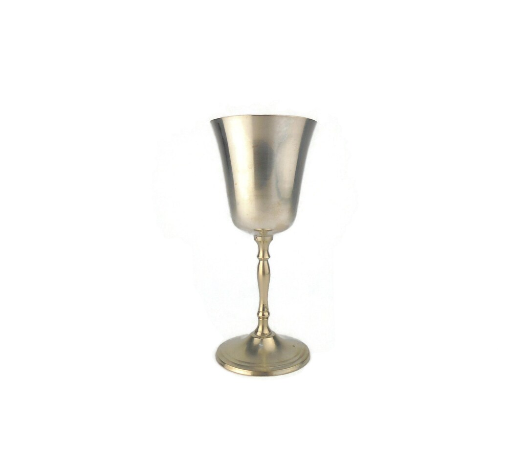 Vintage Goblet in A Silver Finish, Metal Wine Cup, Sommelier Tasting ...