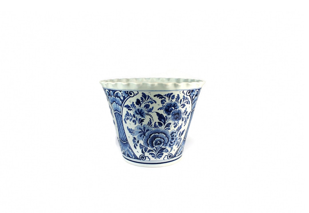Delft O.U.D Holland Planter, Antique Delfts Hand Painted Vase, 1900's ...