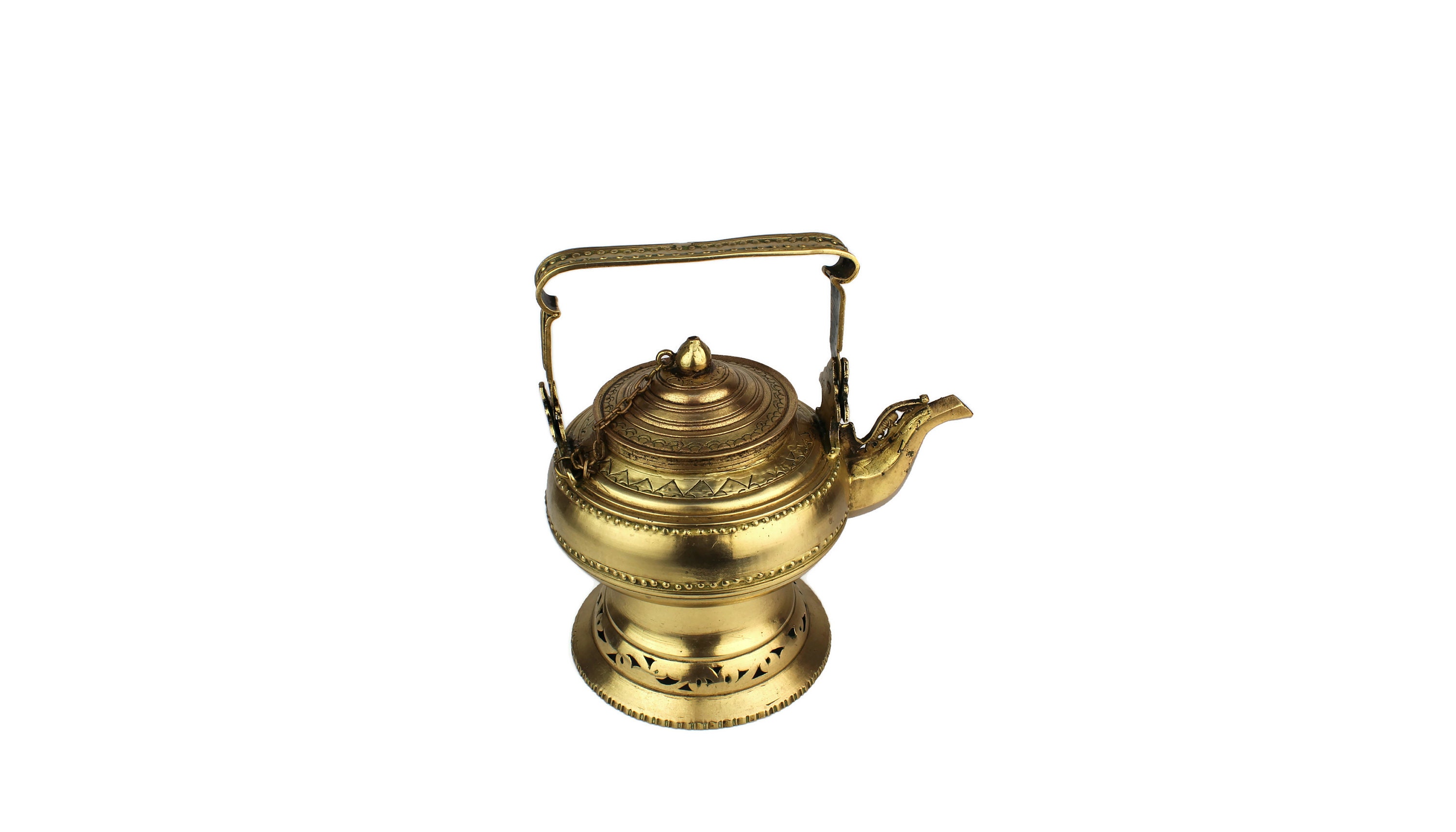 Malay Brunei Brass Pitcher for Washing Hands, 20th Century Brass Ewer ...