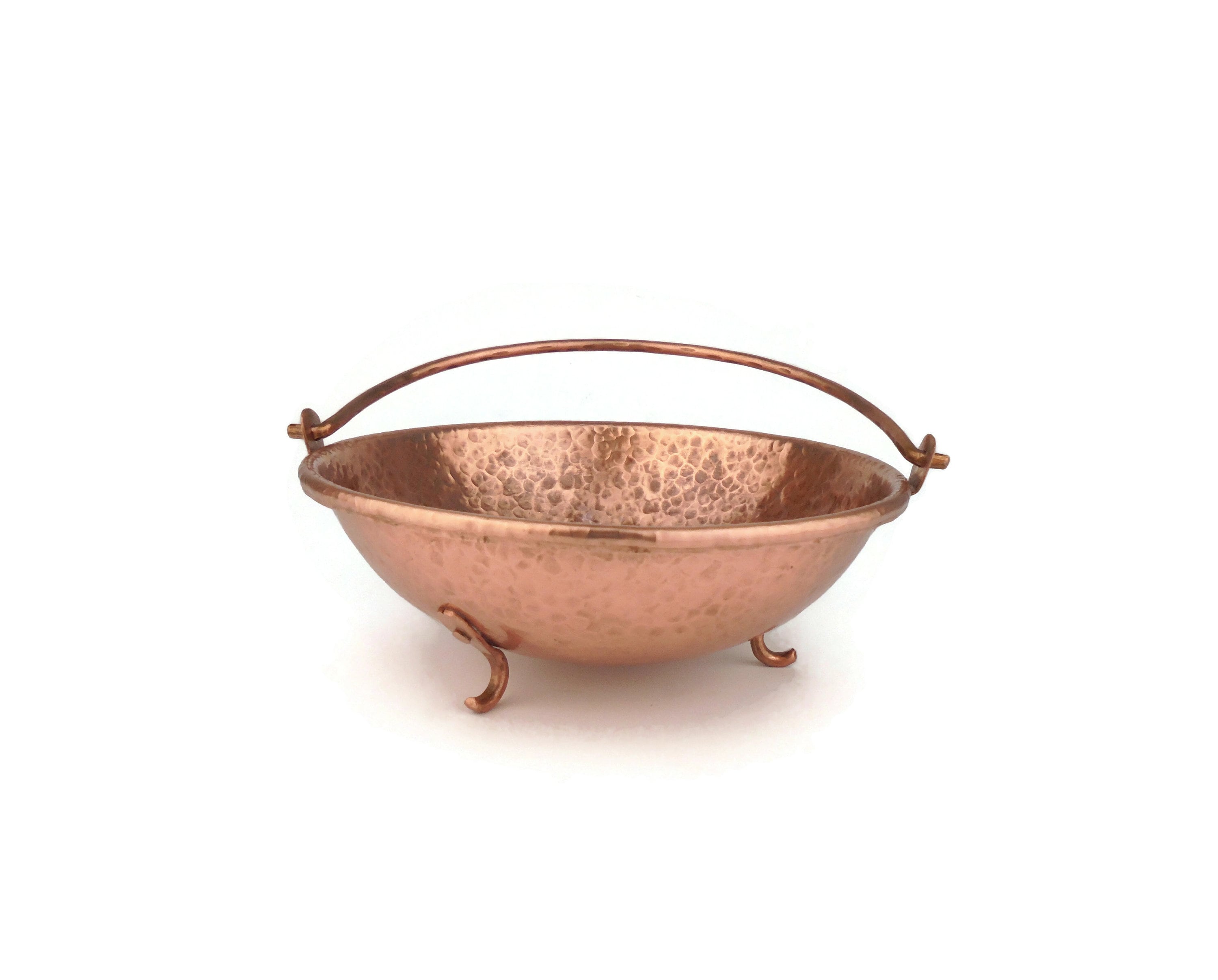 Vintage Copper Bowl With Handle, Copper Sweets Bowl, Vintage Candy Bowl ...