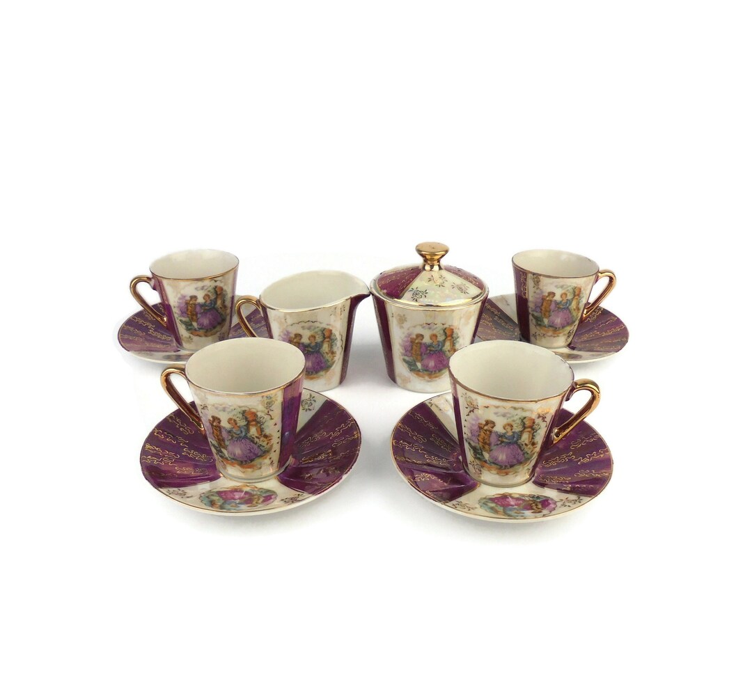 Vintage Ceramic Coffee Set, Bavarian Coffee Set, German Ceramic Tea ...