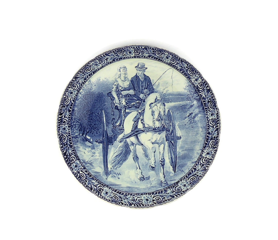 Large Ceramic Delft Wall Plate, Boch Belgium Delfts Wall Plate, Wall ...