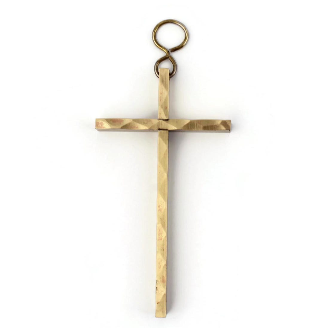 German Religious Cross, Vintage Cross Pendant, German Wall Hanging ...