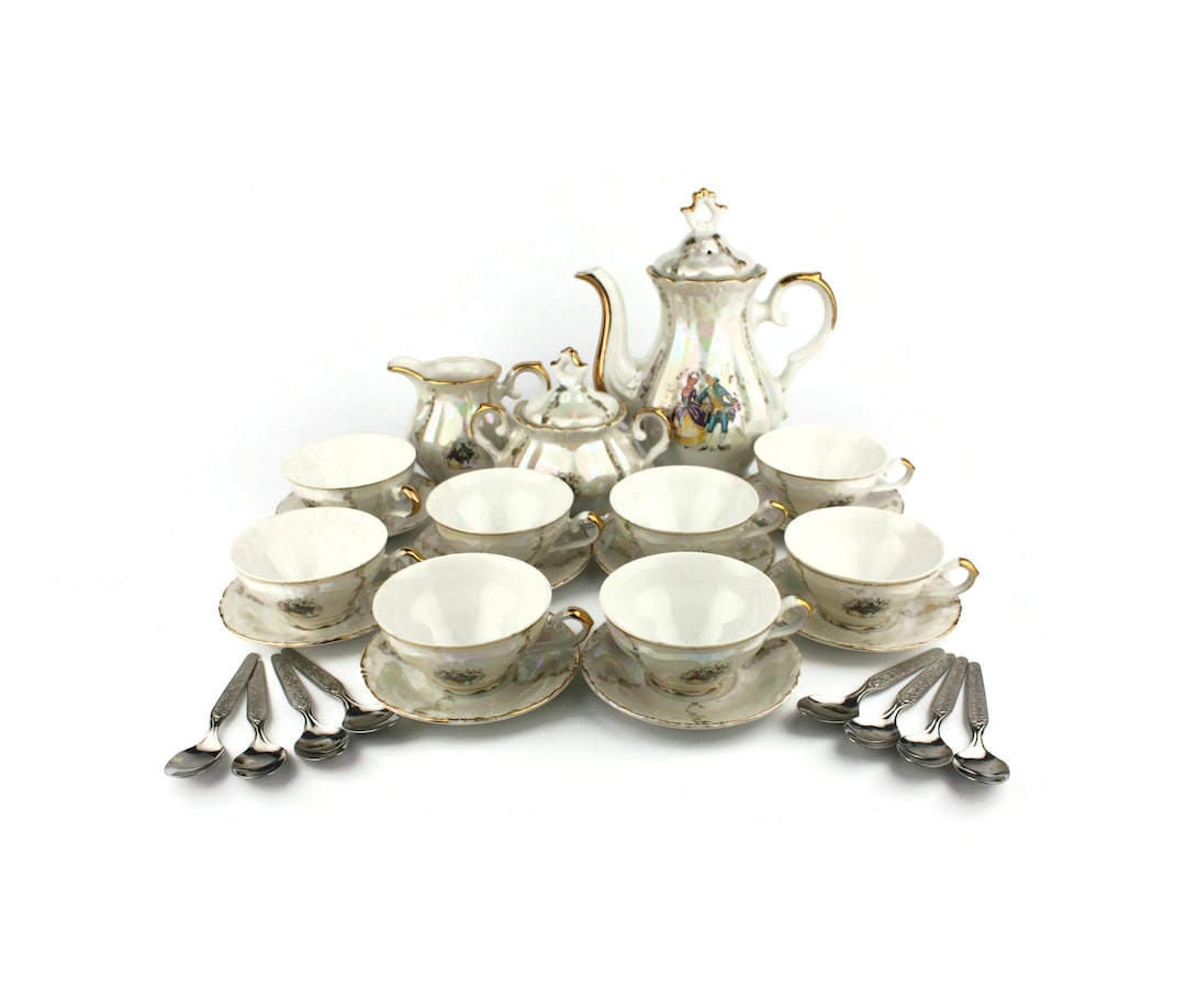 Winterling Porcelain Coffee Set, Bavarian Tea Set, German Ceramic Set ...