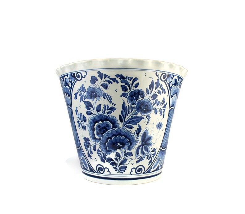Delft O.U.D Holland Planter, Antique Delfts Hand Painted Vase, 1900's ...