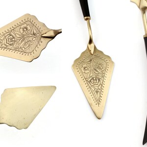 Antique French Cake Spatula With Ornate, Brass Cake Serving Accessory ...