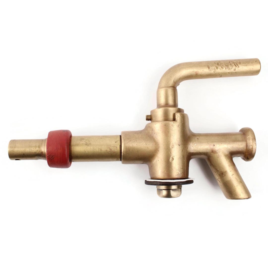 Vintage Brass Beer Tap, Mid-century European Keg Spigot, Red Seal ...