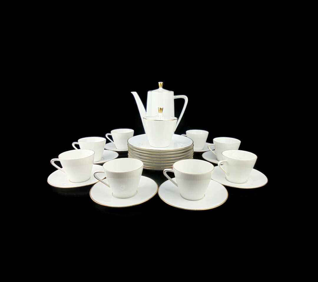 Ceramic Tea Set, Bavarian Coffee Set, German Ceramic Tea Coffee Set of ...