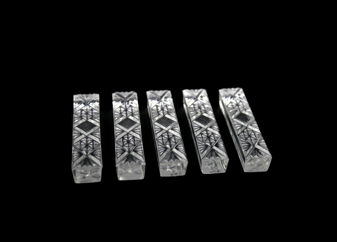 Vintage Knife Rest Set of 5, Cut Glass Knife Holders, Glass Knife Rest Set - Etsy