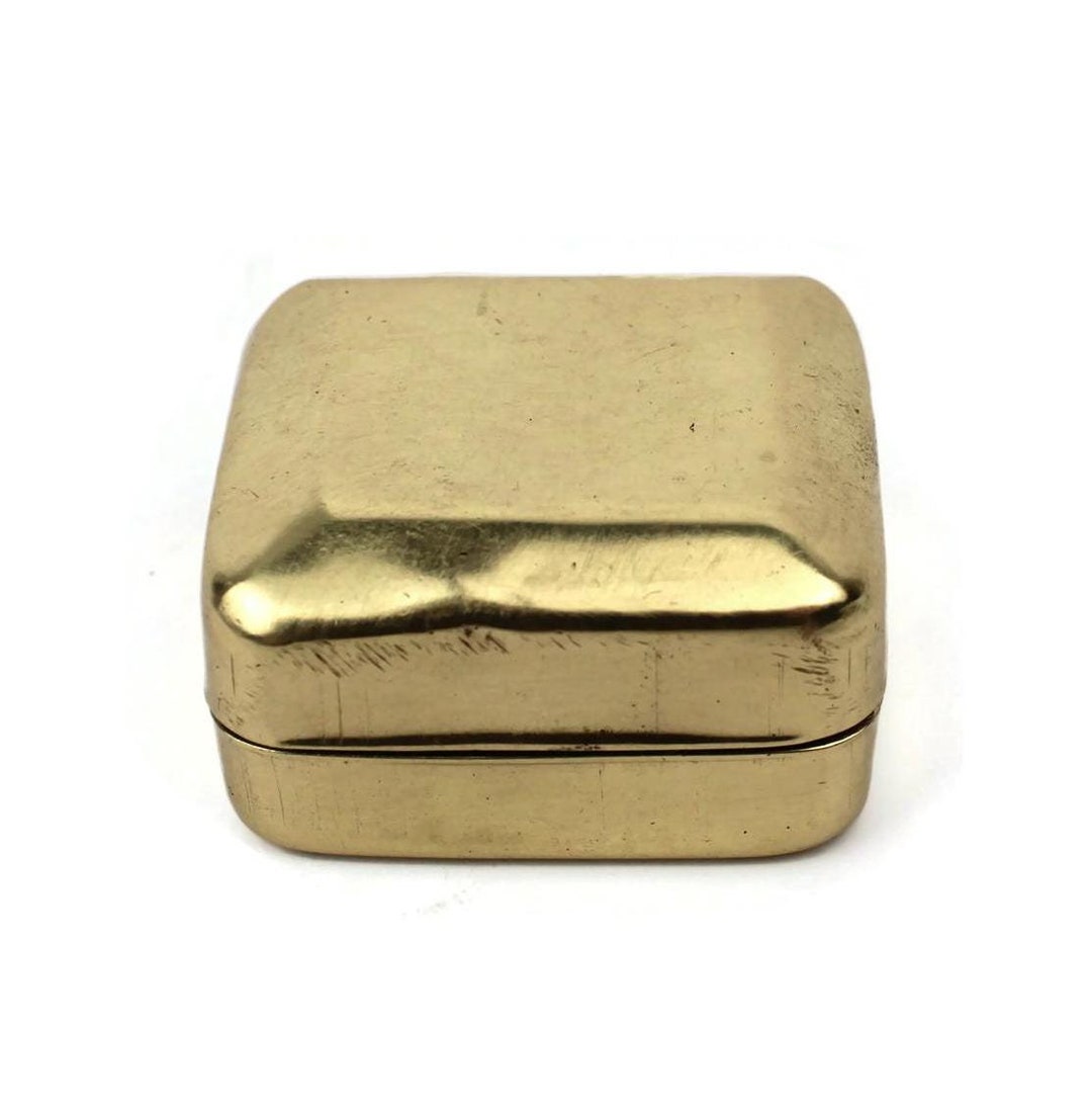 Vintage Brass Pill Box, French Pocket Pill Box, Purse Medicine Box ...