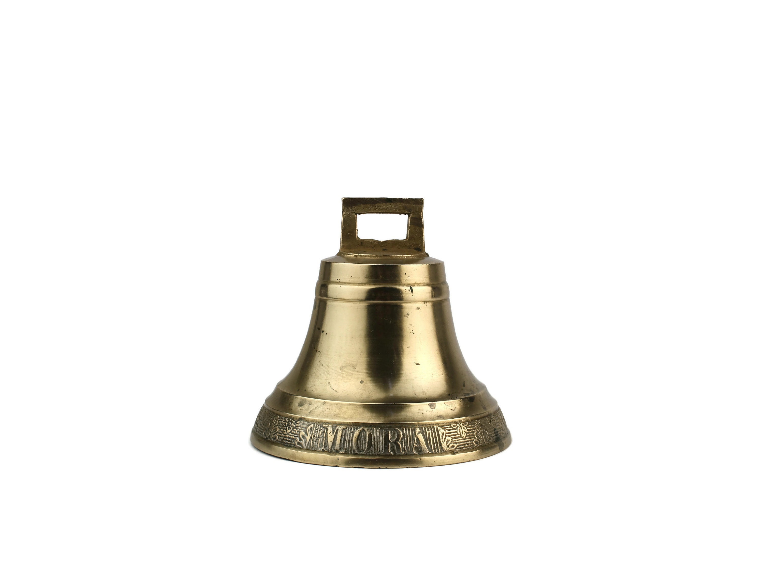 Antique Bronze Bell, Cast Bronze Bell, FMM Mora Hanging Bell, Vintage ...