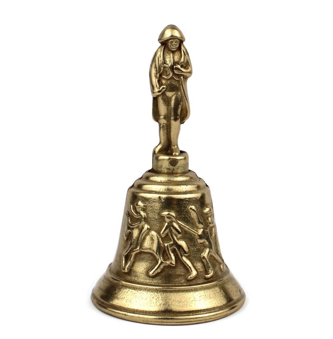 Napoleon Brass Bell, Vintage Brass Hand Bell, Waterloo Brass Bell ...