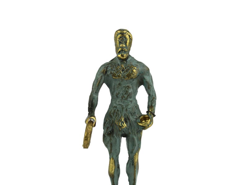 Estátua de Polifemo, Escultura do Ciclope da Mitologia Grega, Estatueta de um Ciclope, Gigante ...