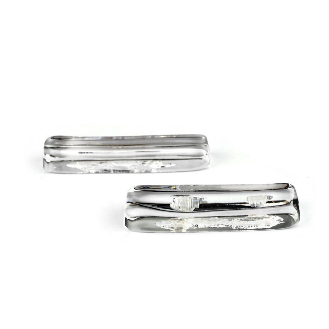 Vintage Knife Rest Set of 2, Daum Crystal French Knife Holders, Glass ...