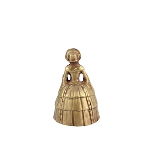 Victorian Lady Shaped Brass Bell, Vintage Large Hand Bell, Woman ...