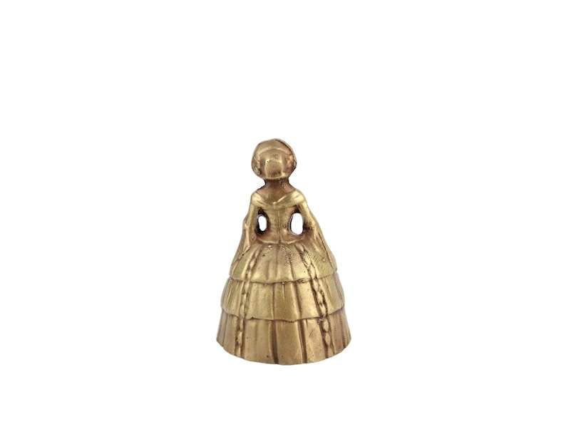 Victorian Lady Shaped Brass Bell, Vintage Large Hand Bell, Woman ...