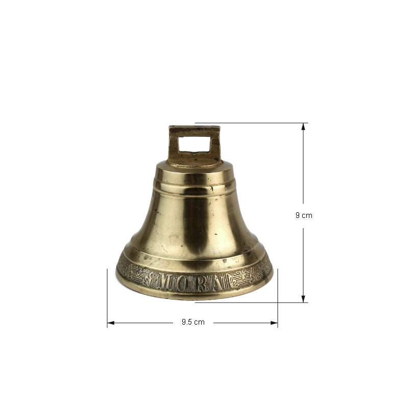 Antique Bronze Bell, Cast Bronze Bell, FMM Mora Hanging Bell, Vintage ...