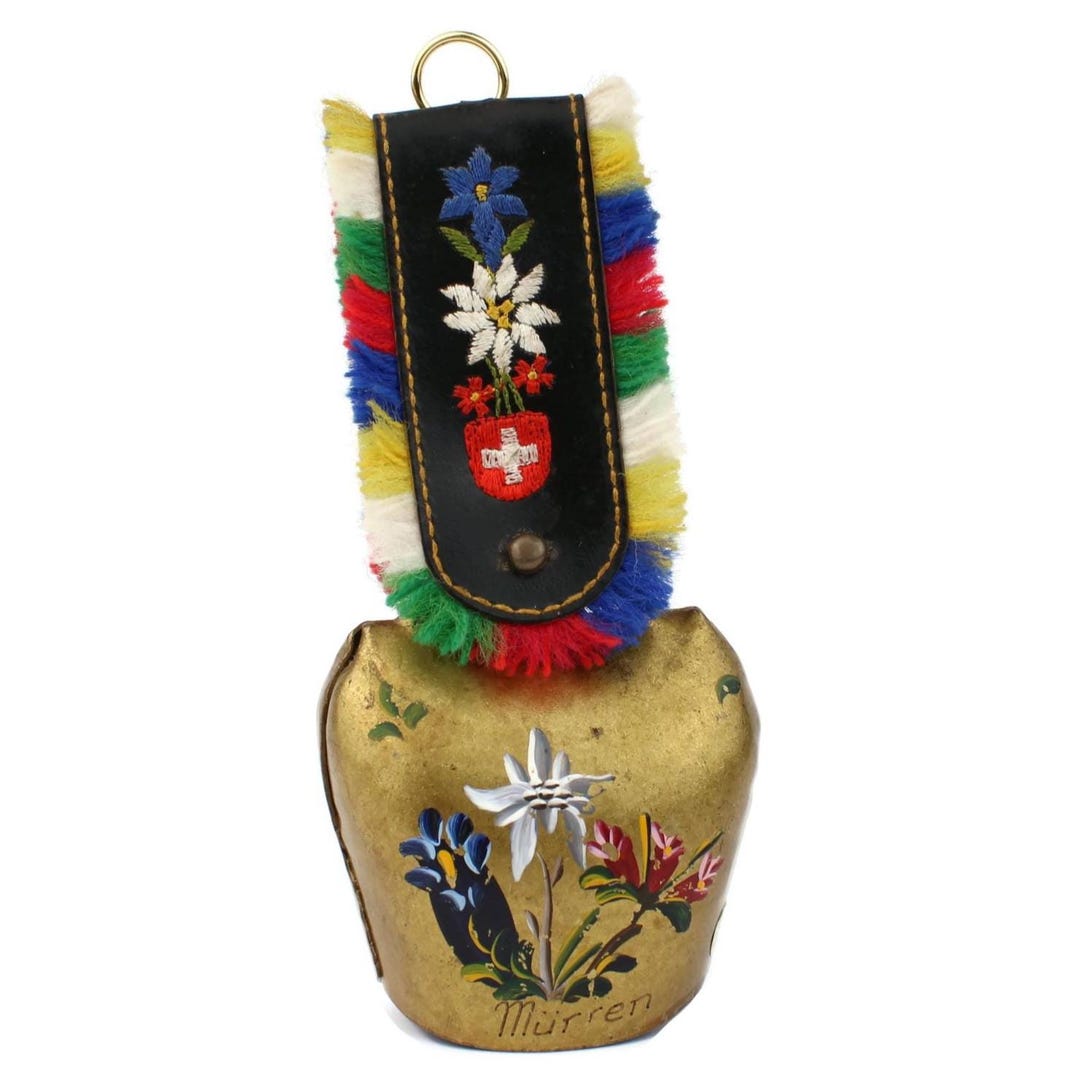Vintage Swiss Cow Bell, Mürren Cow Bell Switzerland, Metal Cow Bell ...