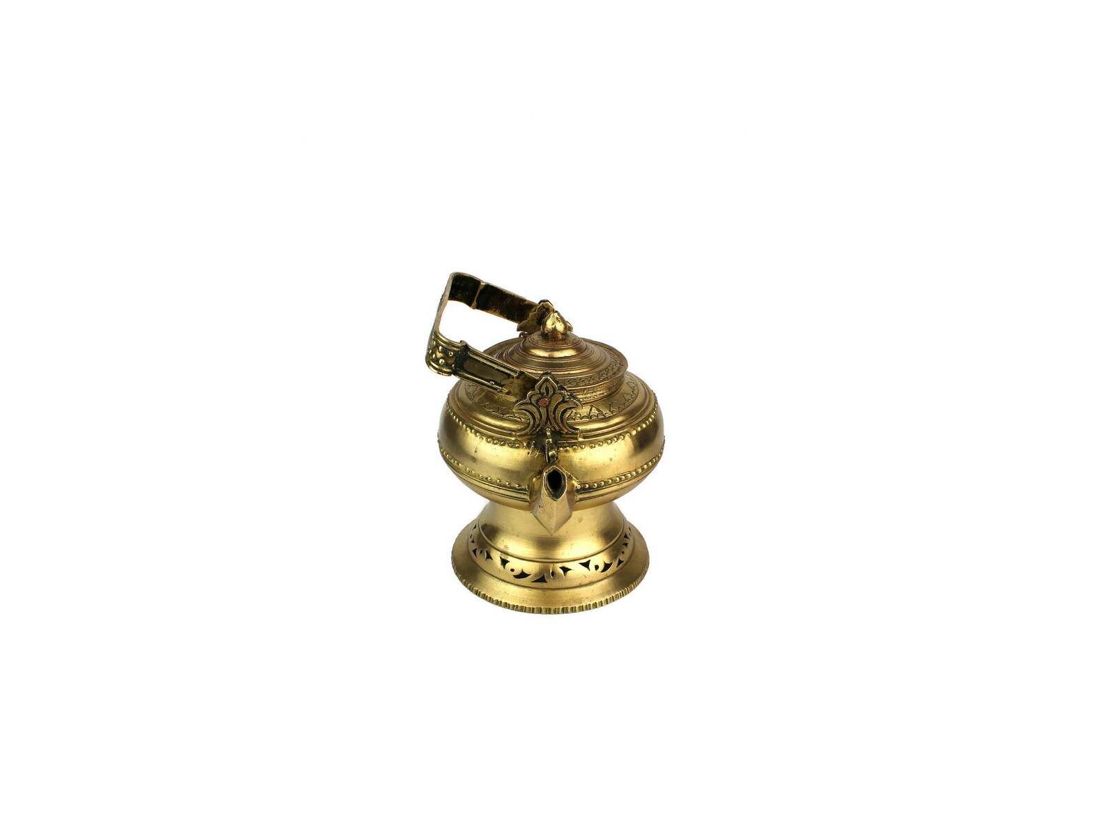 Malay Brunei Brass Pitcher for Washing Hands, 20th Century Brass Ewer ...