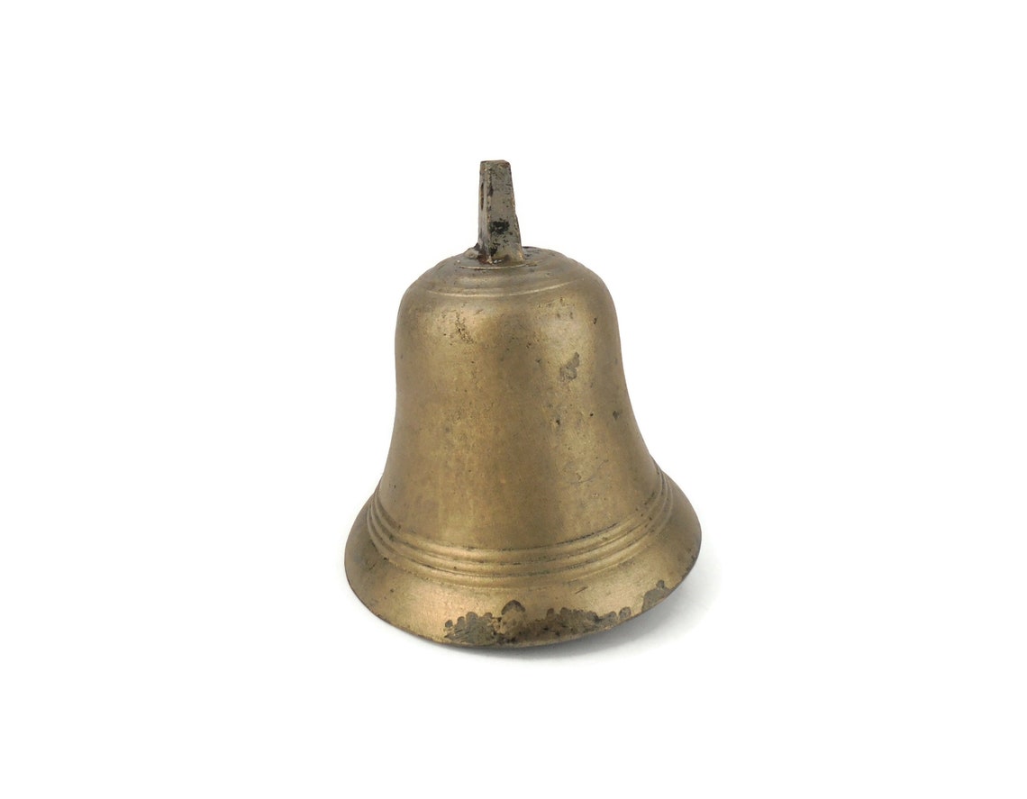 Antique Large Bronze Bell, Cast Bronze Bell, Vintage Hanging Bell ...