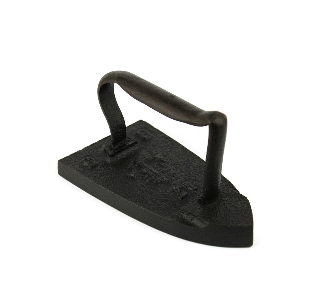 Antique French Clothes Iron, Cast Iron Sad Iron, Antique Flat Iron ...
