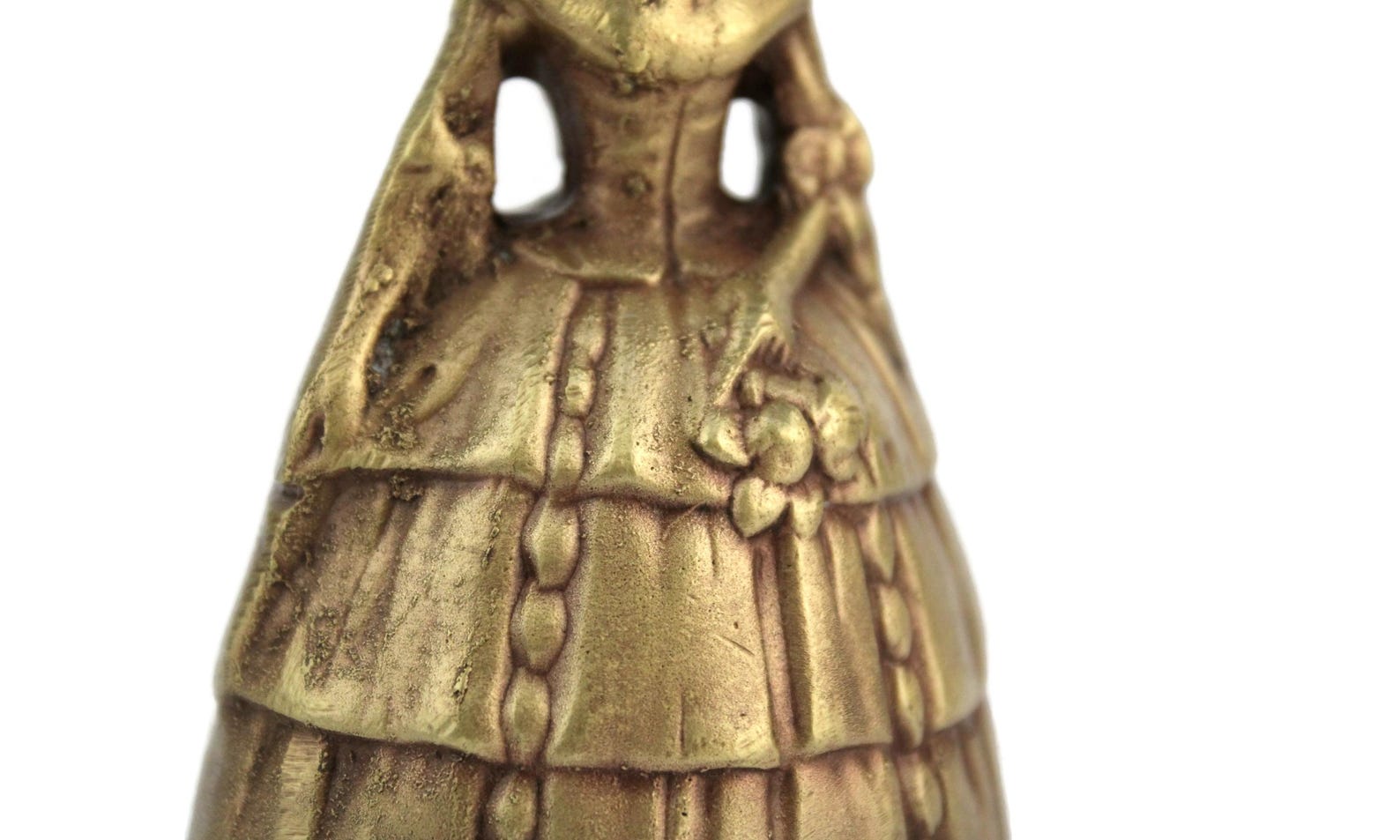 Victorian Lady Shaped Brass Bell, Vintage Large Hand Bell, Woman ...