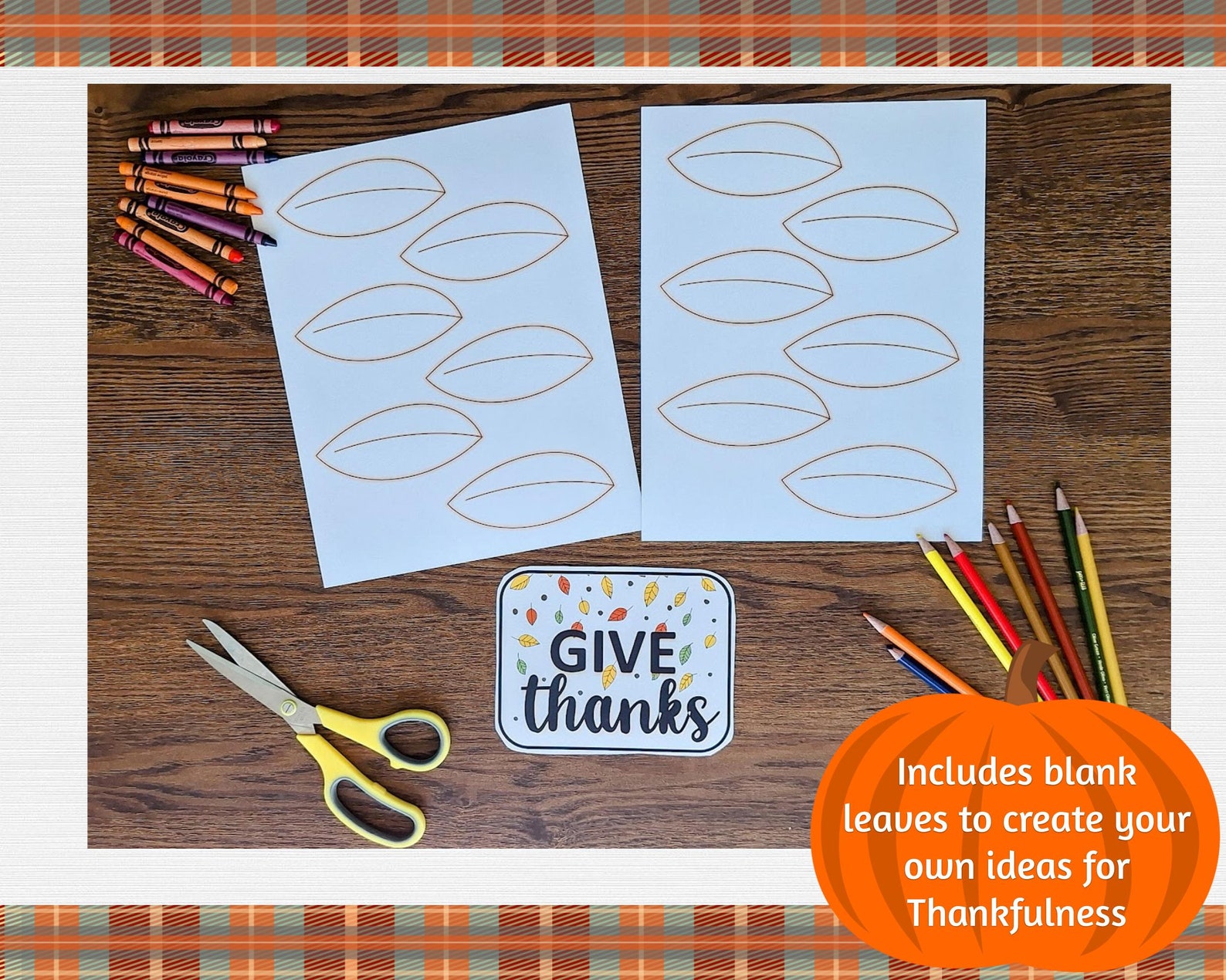 Printable Thankful Leaves for a Thanksgiving Tree or Wreath-a Gratitude ...