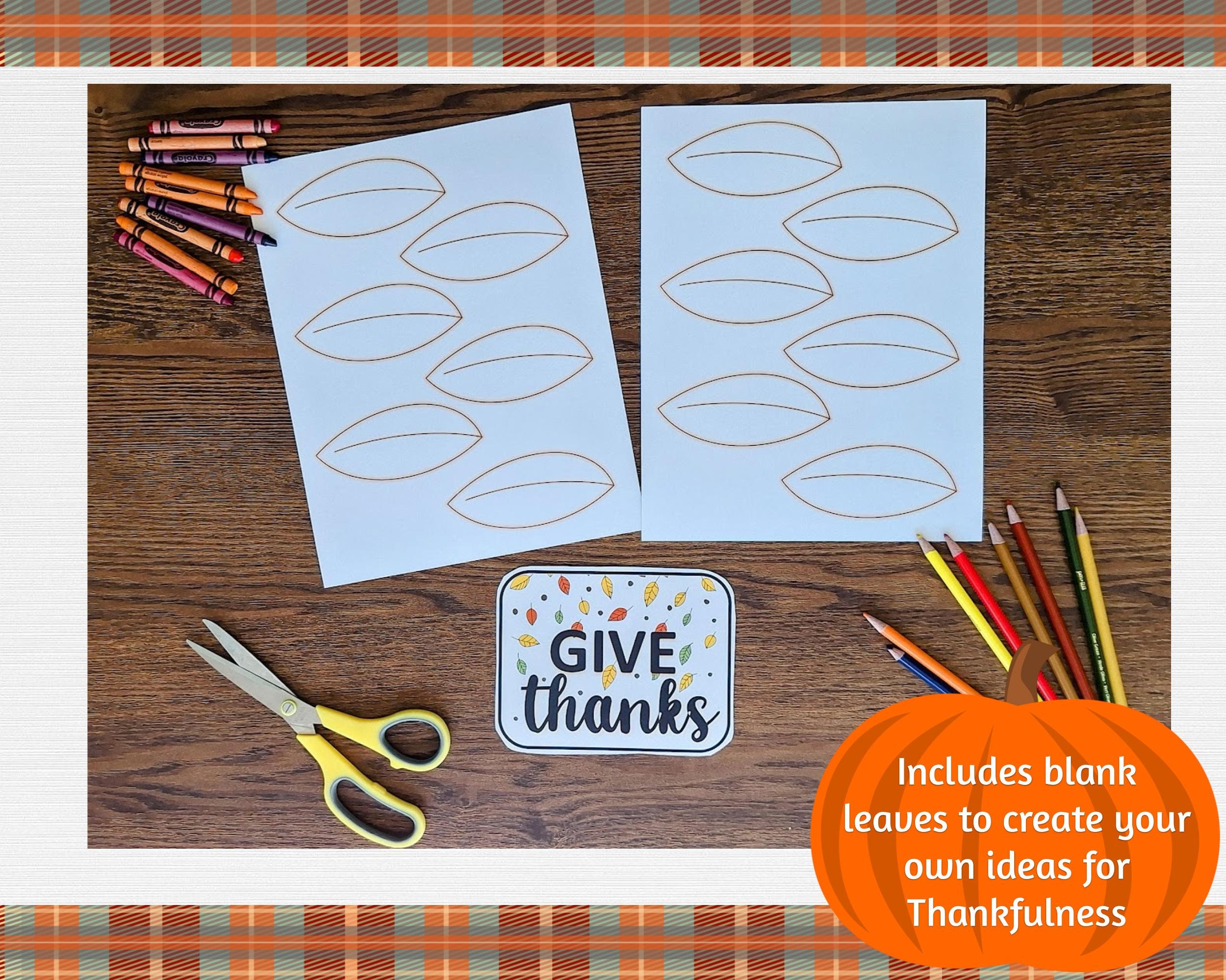 Printable Thankful Leaves for a Thanksgiving Tree or Wreath-a Gratitude ...