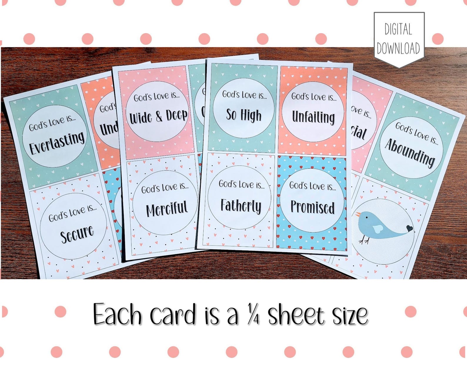 God's Love Is...printable Valentine's Scripture Cards for Banner ...