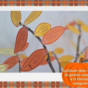 Printable Thankful Leaves for a Thanksgiving Tree or Wreath-a Gratitude ...