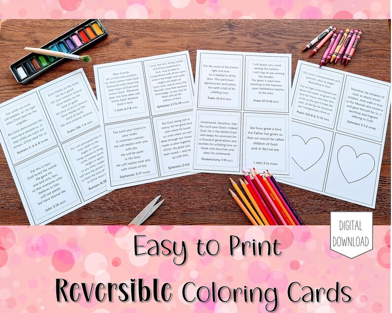 God's Love Is...printable Valentine's Scripture Craft-valentine Family ...
