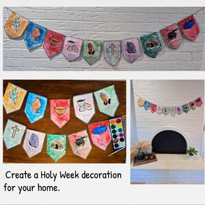 Printable Holy Week Coloring Banner/he is RISEN Banner/easter Banner - Etsy