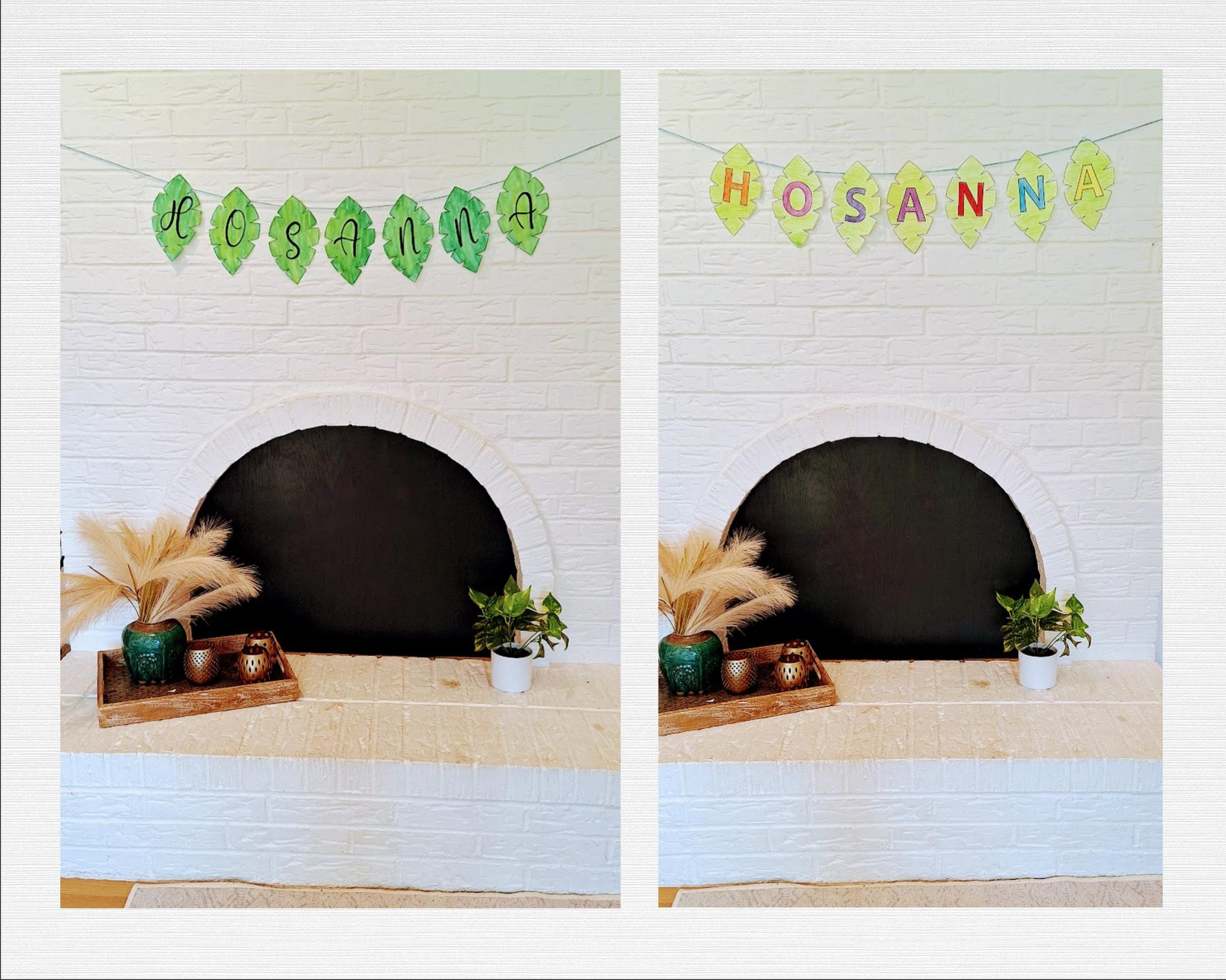 Hosanna/palm Sunday Coloring Banner Printable Craft - Etsy