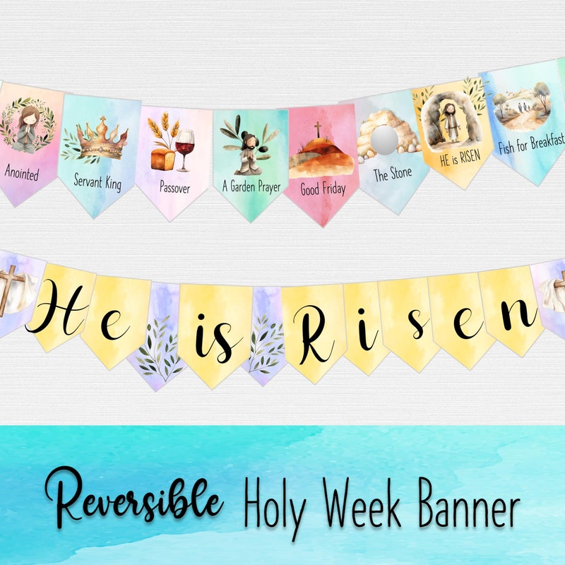 He is Risen Banner - Etsy