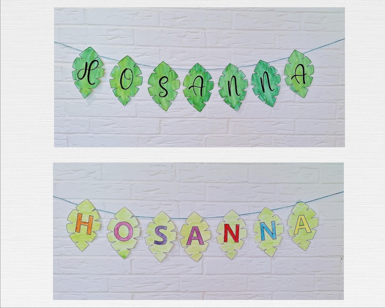Hosanna/palm Sunday Coloring Banner Printable Craft - Etsy