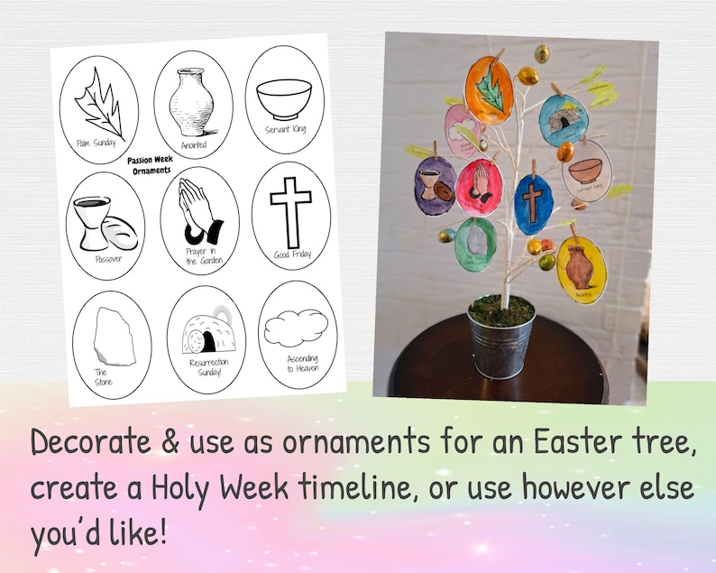 Holy Week/easter Ornaments Printable Craft - Etsy