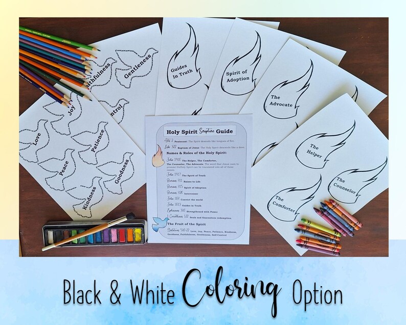 Pentecost Study Banner/ Holy Spirit Decoration Craft - Etsy