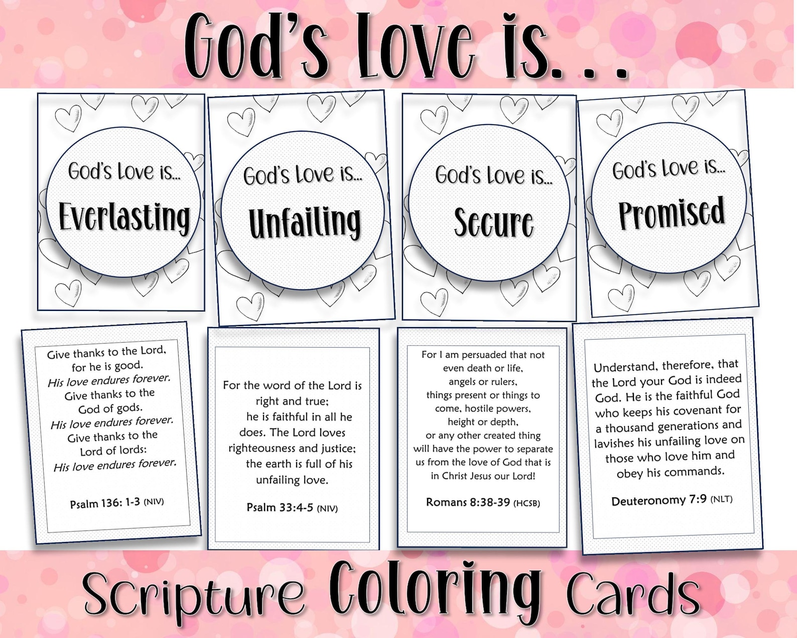 God's Love Is...printable Valentine's Scripture Craft-valentine Family ...
